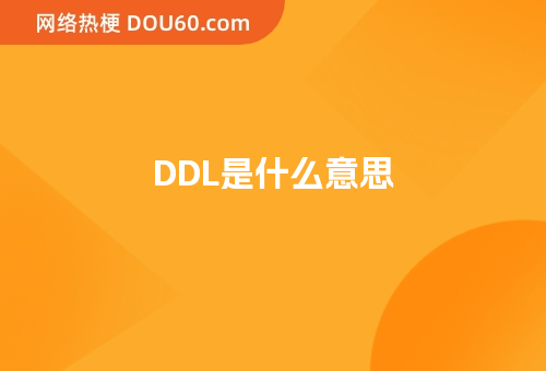 ddl是什么意思 - dou60